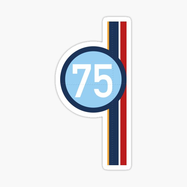 "'75' Racing number with RAF roundel colour stripes" Sticker for Sale ...