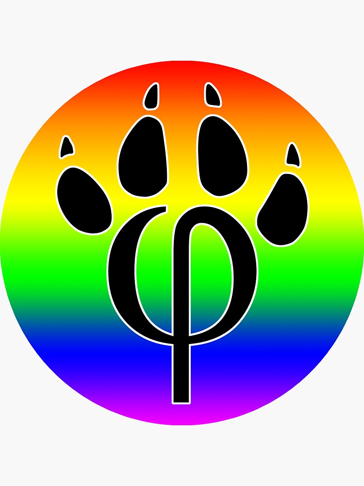 "Rainbow Phipaw, Furry Pride" Sticker for Sale by AshKitty | Redbubble