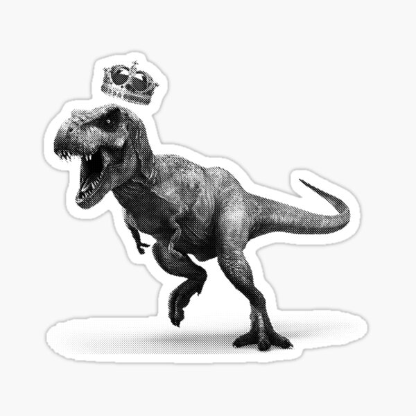"T-Rex Crown" Sticker by pyros | Redbubble