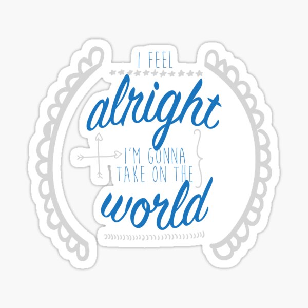 "Take On The World" Sticker by overjoyed | Redbubble