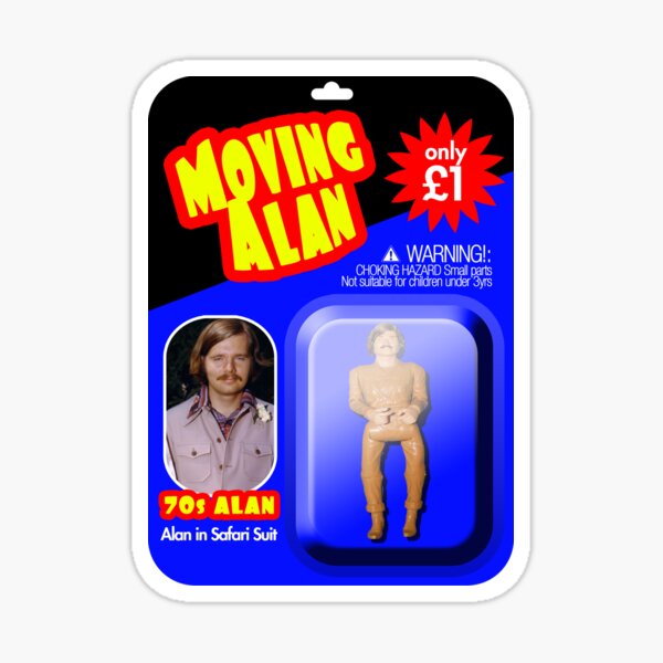 "Moving Alan. 70s Alan" Sticker for Sale by brianftang | Redbubble