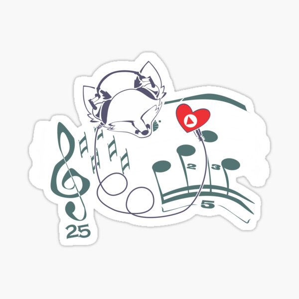"Feel the Music" Sticker for Sale by Zhivago | Redbubble