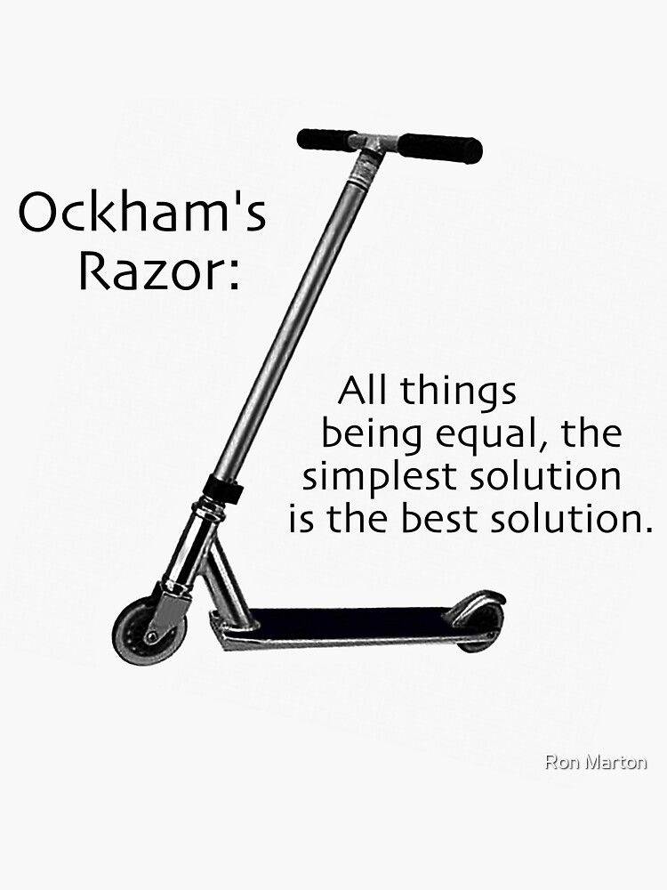 "Ockham's Razor" Sticker for Sale by RonMarton | Redbubble