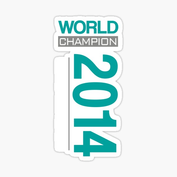 "Lewis Hamilton - 2014 WDC" Sticker by RetroLink | Redbubble