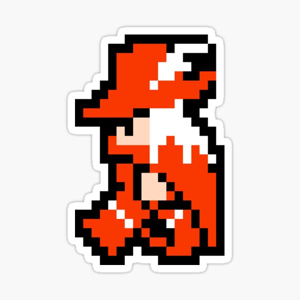 "8 Bit Red Mage " Sticker for Sale by Ryan Bamsey | Redbubble