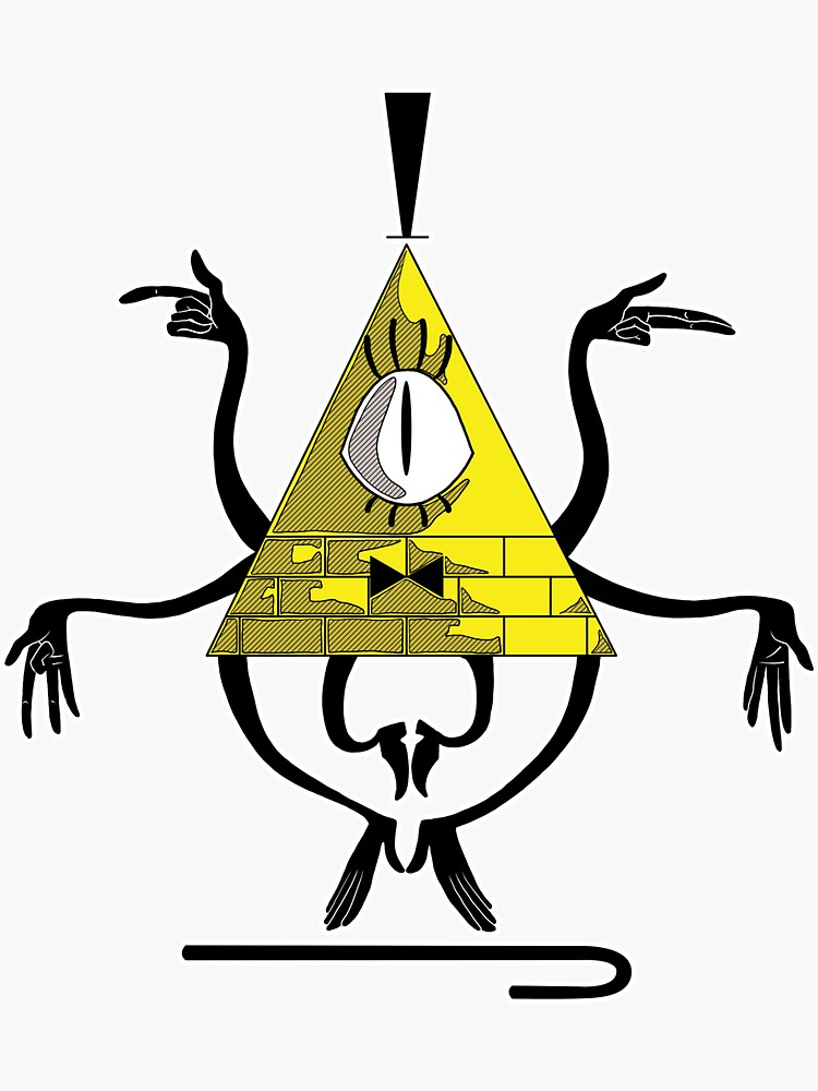"Space Triangle Bill Cipher - Yellow" Sticker for Sale by ...