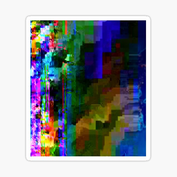 "glitch, 4" Sticker by candicelatimer | Redbubble