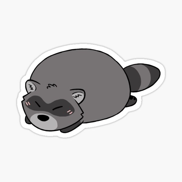 Fat Raccoon Stickers | Redbubble