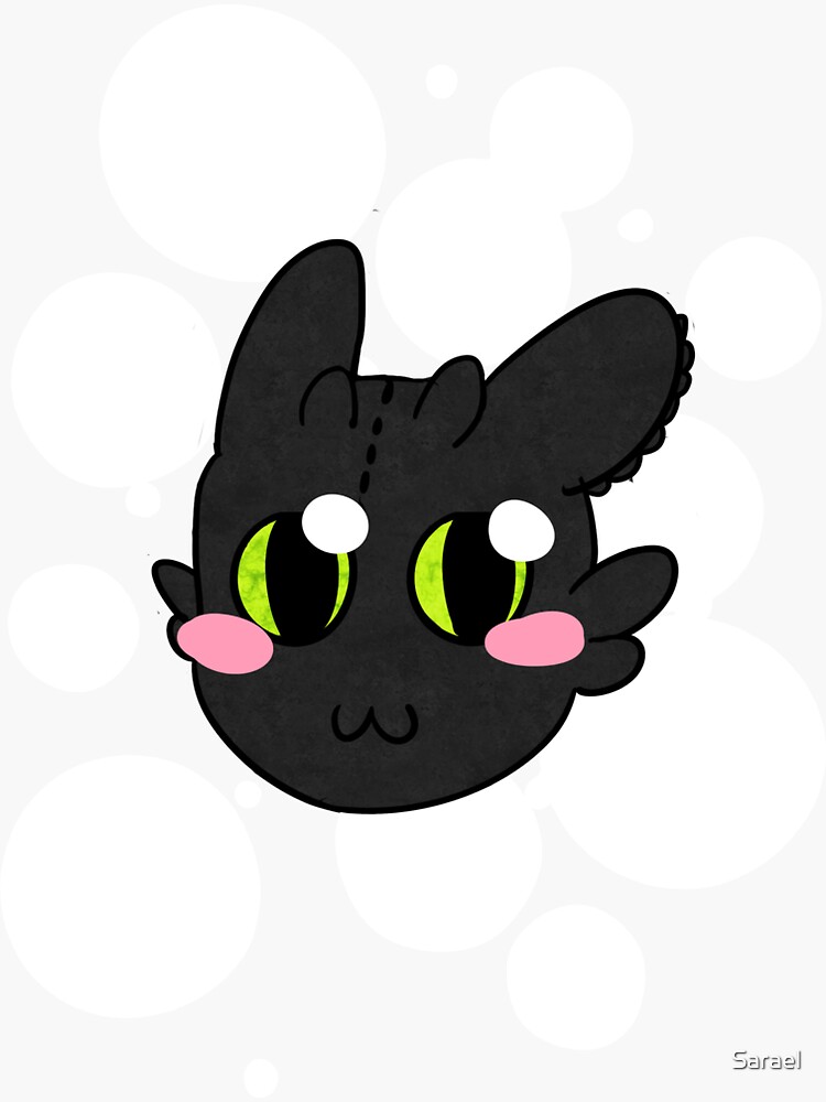"Chibi Toothless" Sticker by Sarael | Redbubble