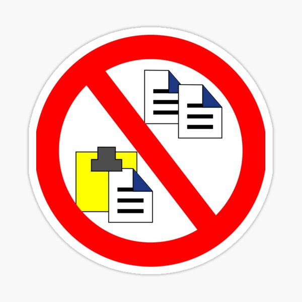 "pls no copy pasterino" Sticker for Sale by ChrisButler | Redbubble