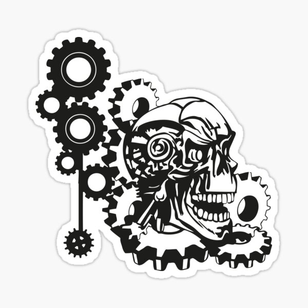 Terminator Skull Stickers | Redbubble