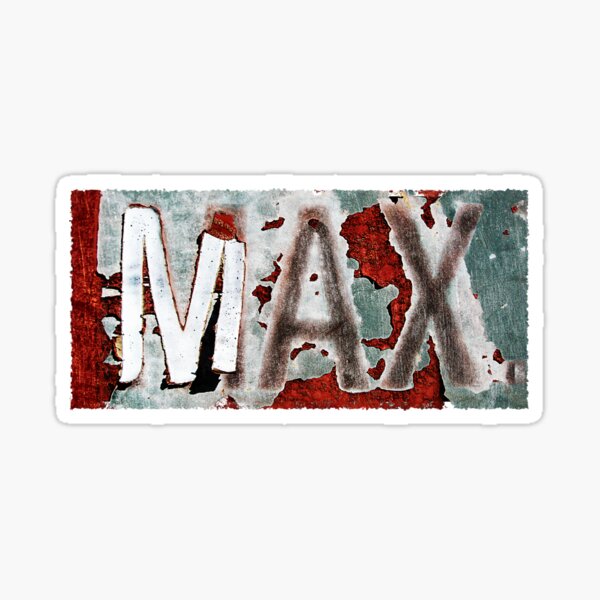 "MAX." Sticker by jaytaylor | Redbubble