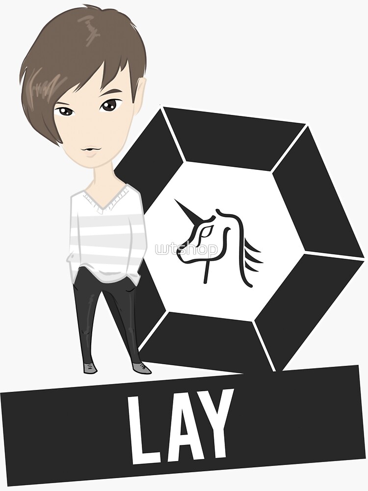 "EXO - MAMA Chibi Lay (For Light Colors)" Sticker for Sale by wtshop ...