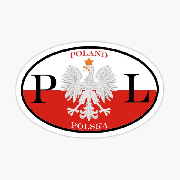 "Poland Polska PL Flag" Sticker for Sale by PolishArt | Redbubble