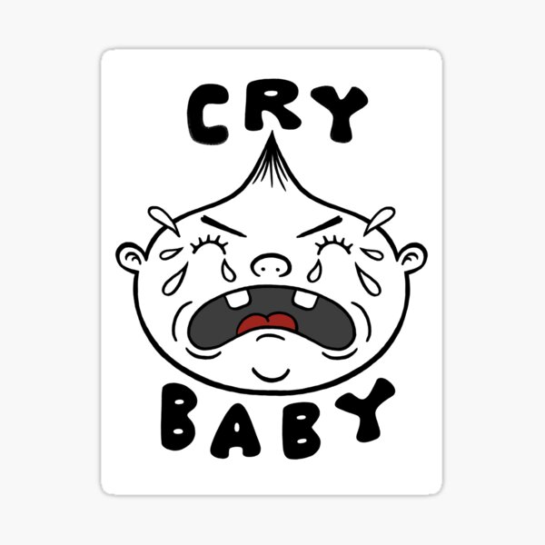"CRY BABY" Sticker for Sale by DD17 | Redbubble