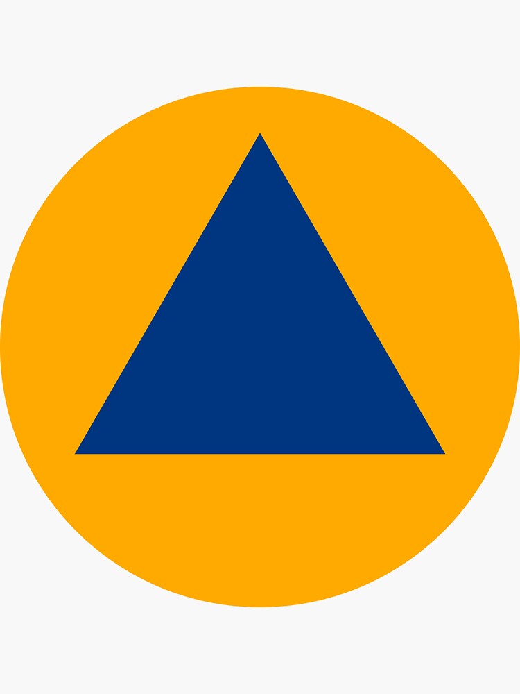 "International Sign of Civil Defense Roundel " Sticker for Sale by ...