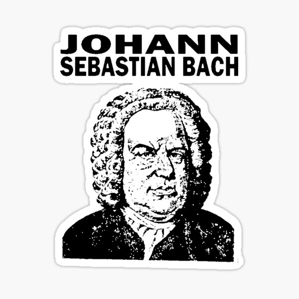 "JOHANN SEBASTIAN BACH" Sticker for Sale by IMPACTEES | Redbubble