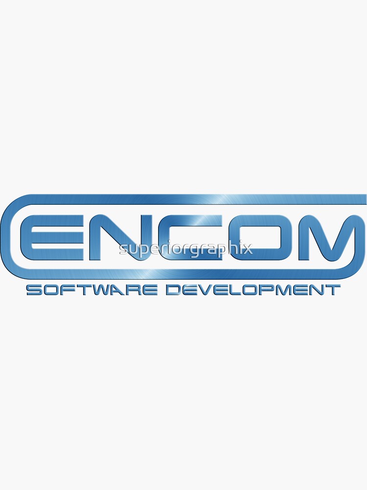 "Encom" Sticker by superiorgraphix | Redbubble