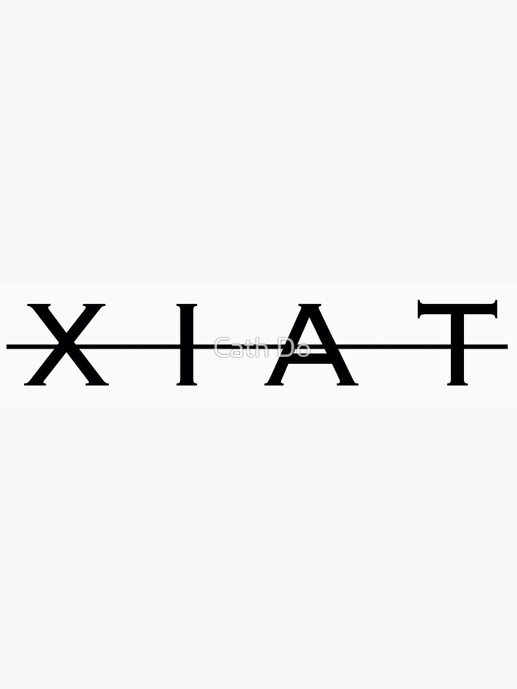 "XIAT black" Sticker for Sale by frantasticcath | Redbubble