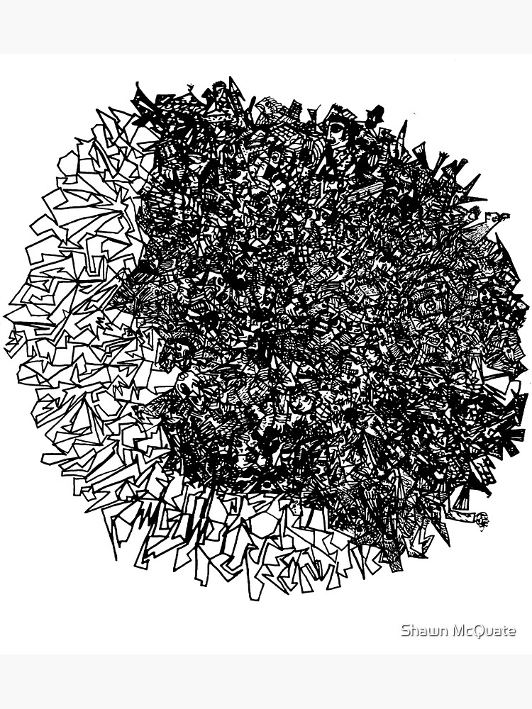 "Scribble Head" Sticker for Sale by McQuate | Redbubble