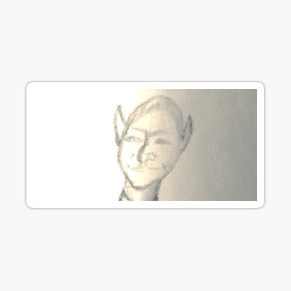 "Elfish Guide - face" Sticker by Ovahill | Redbubble