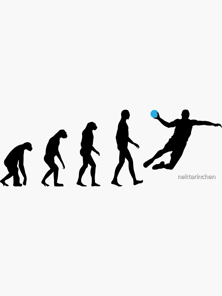 "Evolution Handball" Sticker by nektarinchen | Redbubble