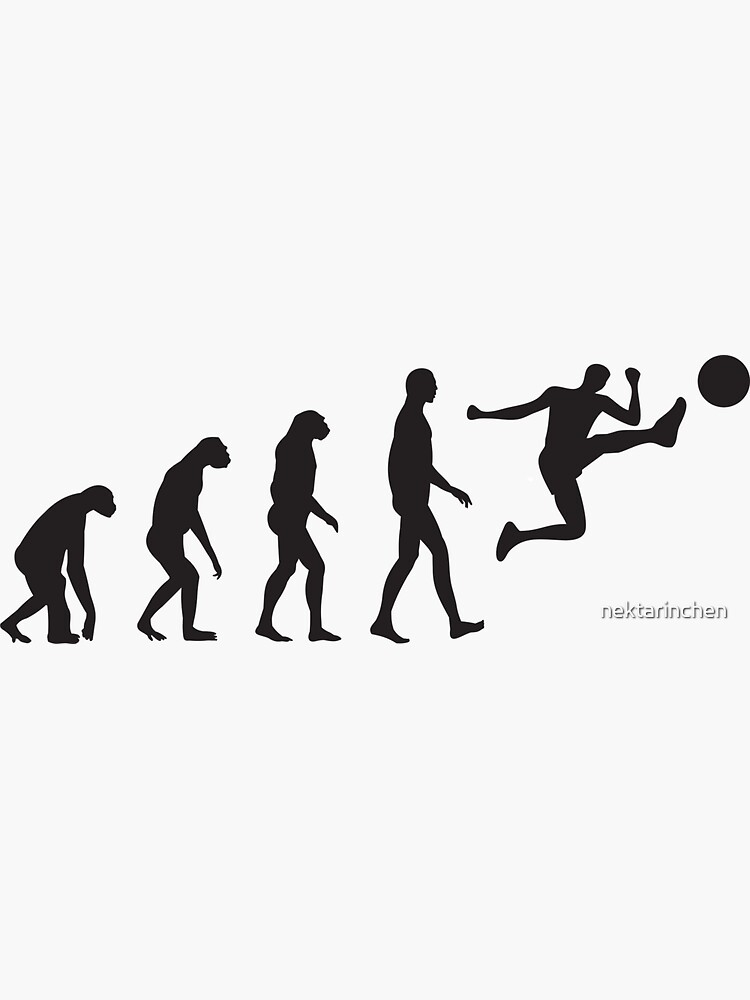 "Evolution Football / Soccer" Sticker for Sale by nektarinchen | Redbubble