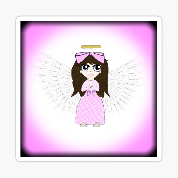 "Angel in Pink Anime" Sticker for Sale by WhiteOaksArt | Redbubble