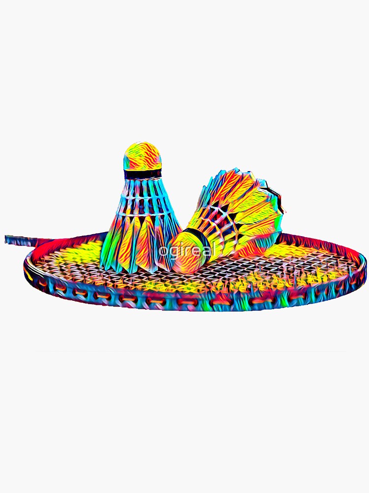 "Badminton Racket Sport Design Colored" Sticker by ogireal | Redbubble