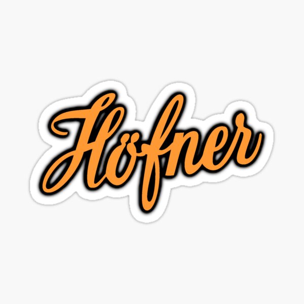 "Vintage Hofner Orange" Sticker for Sale by matanga | Redbubble