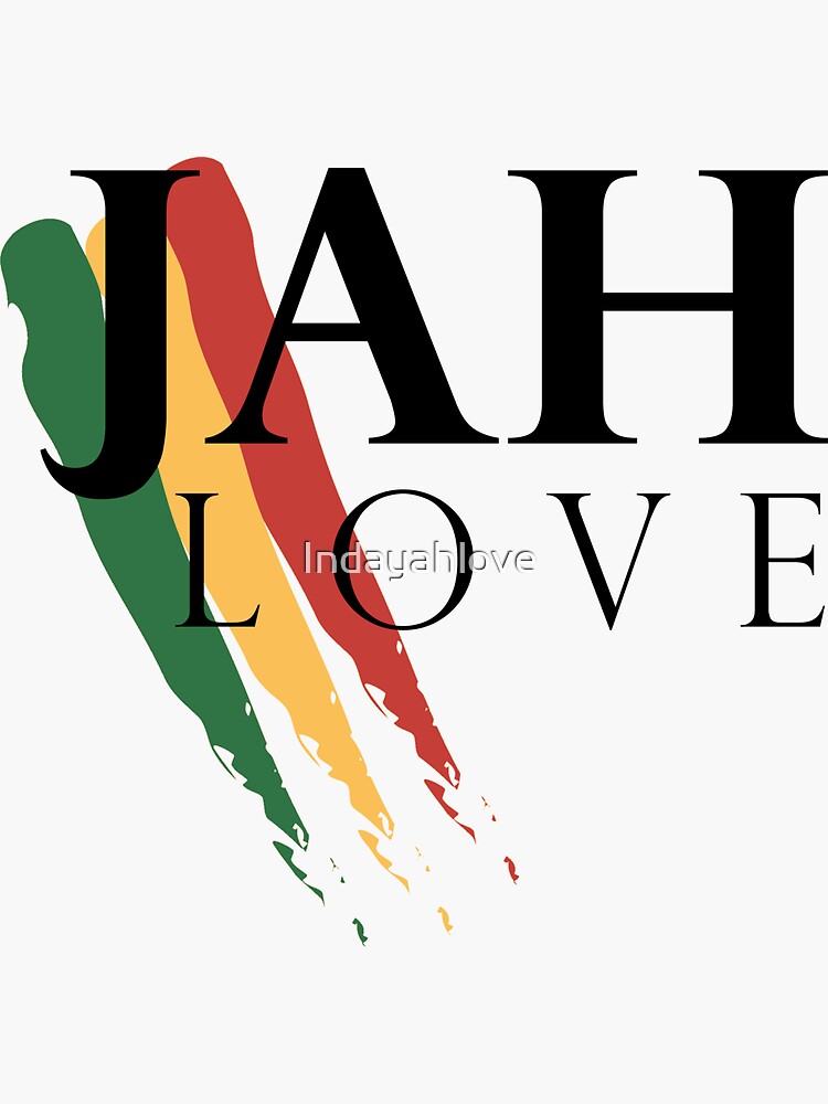 "Jah Love ( BLACK )" Sticker for Sale by Indayahlove | Redbubble