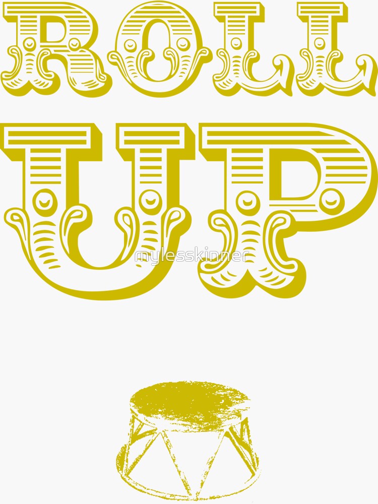 "Roll Up - Circus (Ringmaster stool)" Sticker by mylesskinner | Redbubble
