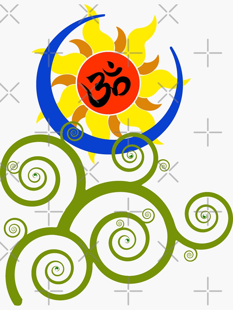 "OM: Tree of Life" Sticker for Sale by ramanandr | Redbubble