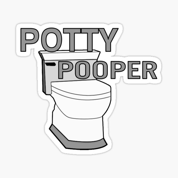 "Potty Pooper" Sticker for Sale by FireFoxxy | Redbubble