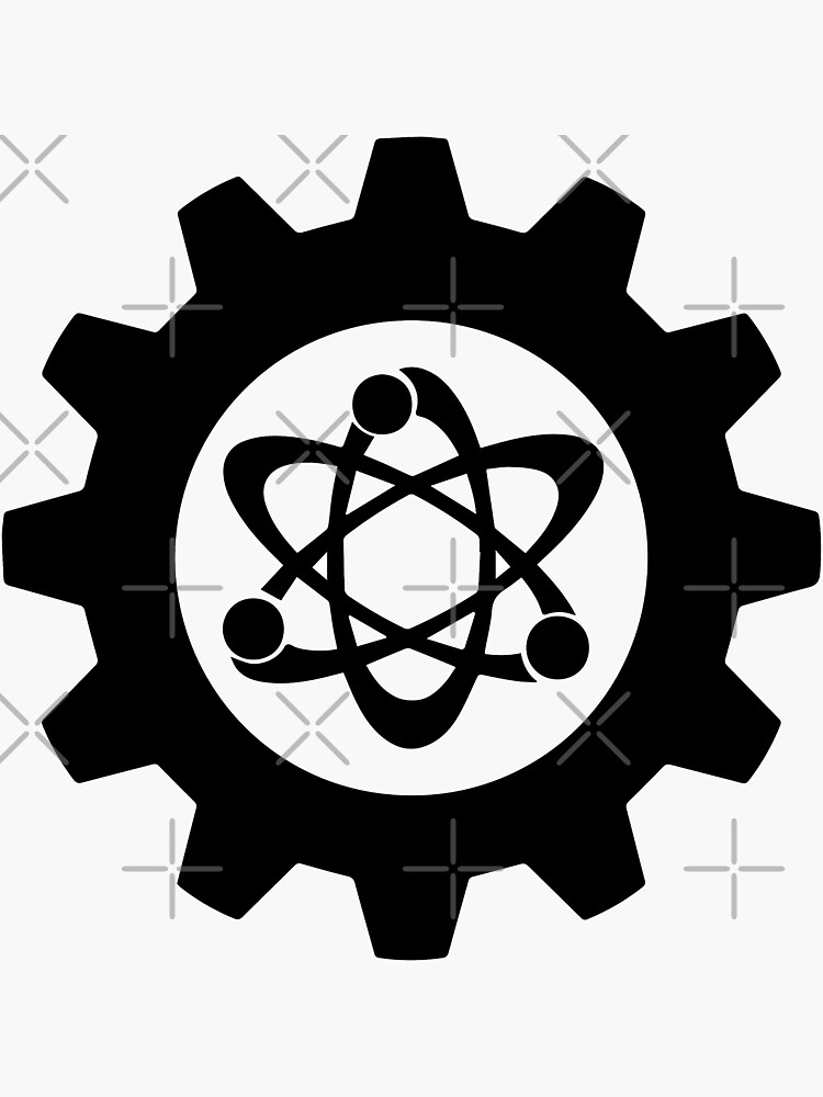 "Technomage Industries Steampunk Cog - plain outline" Sticker for Sale ...