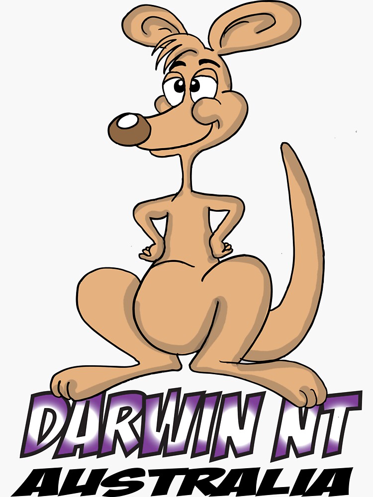 "KANGAROO DARWIN NT" Sticker for Sale by ShaneStringer | Redbubble