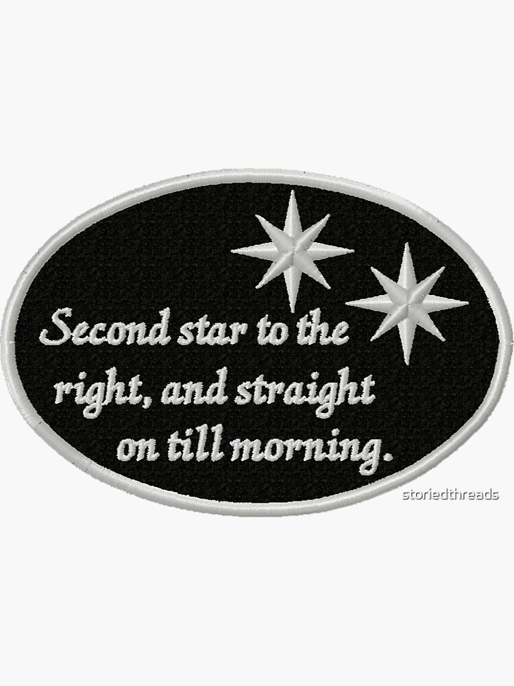 "Second Star to the Right" Sticker for Sale by storiedthreads | Redbubble