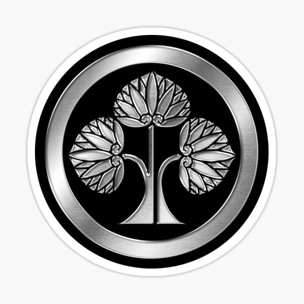 "Tadakatsu Family Kamon Silver Chrome" Sticker for Sale by Takeda-art ...