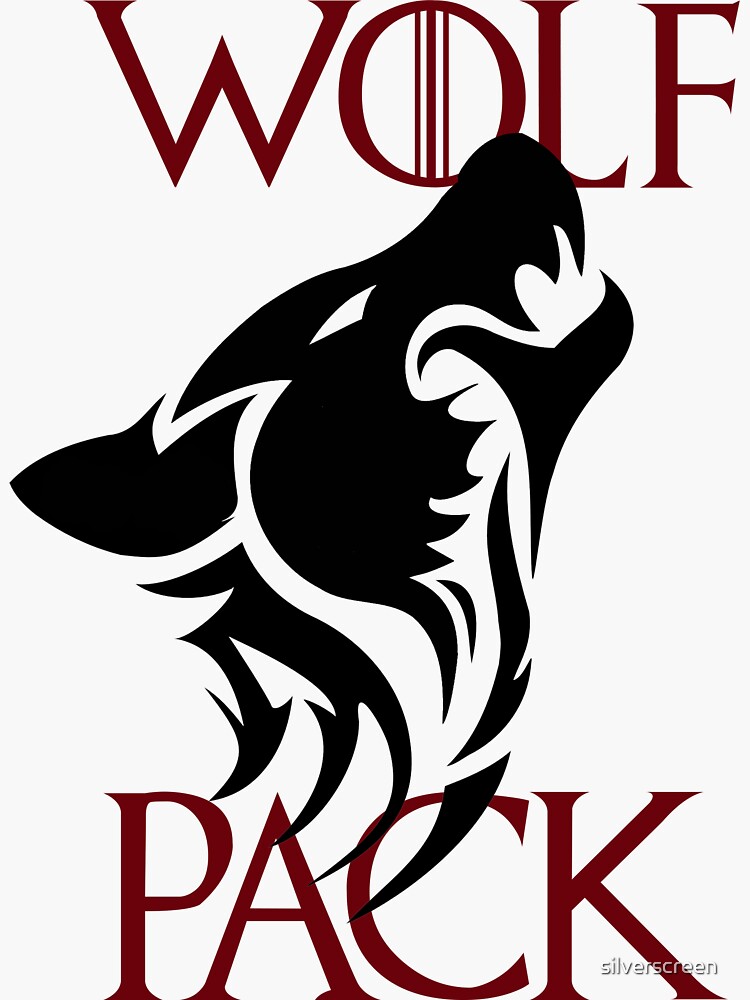 "wolf pack new 2" Sticker for Sale by silverscreen | Redbubble