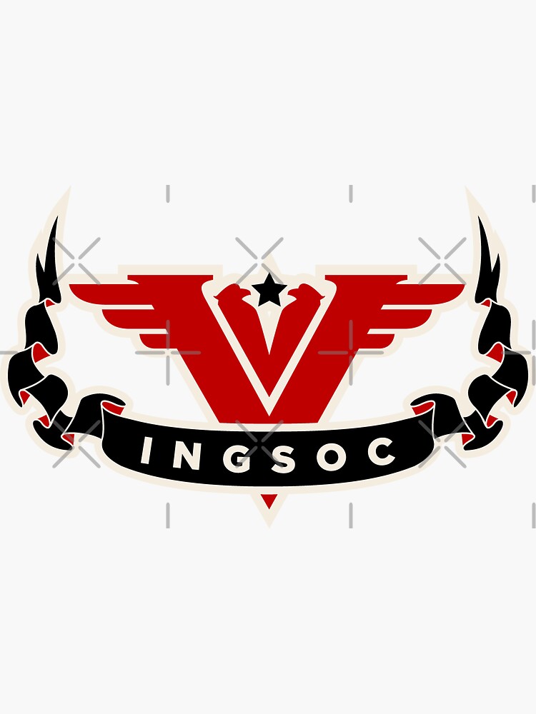 "1984 INGSOC Party Insignia" Sticker for Sale by LibertyManiacs | Redbubble