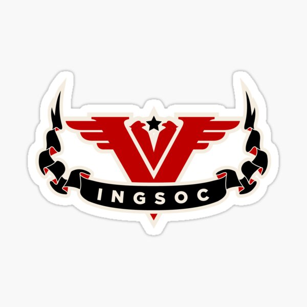 "1984 INGSOC Party Insignia" Sticker for Sale by LibertyManiacs | Redbubble