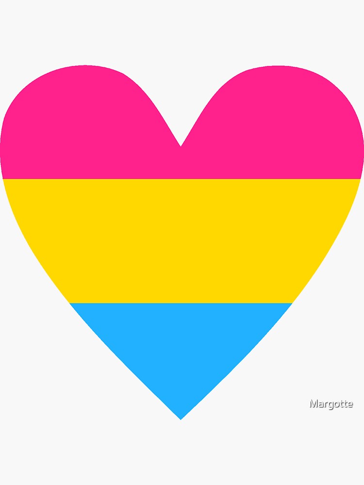 "Pansexual heart" Sticker for Sale by Margotte | Redbubble