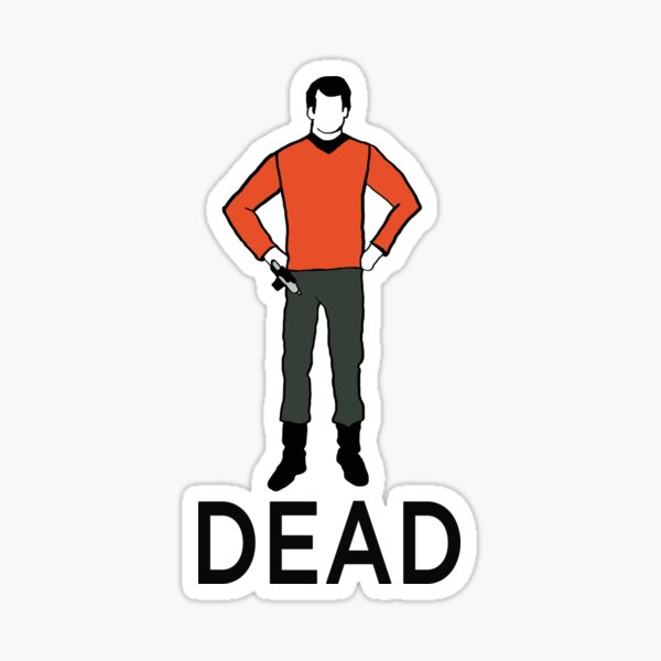 "Dead Red Shirt" Sticker for Sale by Jawiin | Redbubble