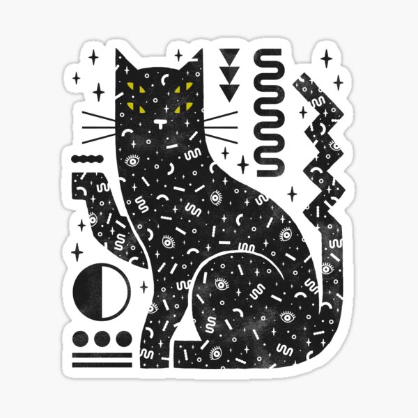 "Magic Cat" Sticker for Sale by LordofMasks | Redbubble