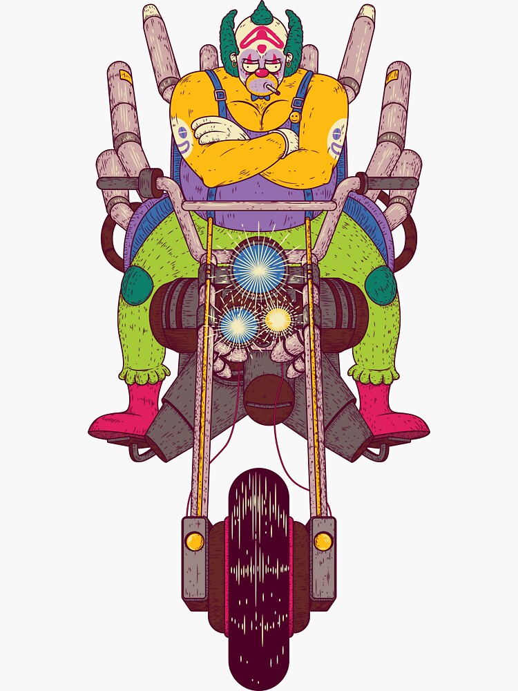 Sticker « Krusty le clown de gangster de néo-Tokyo », par andbloom ...