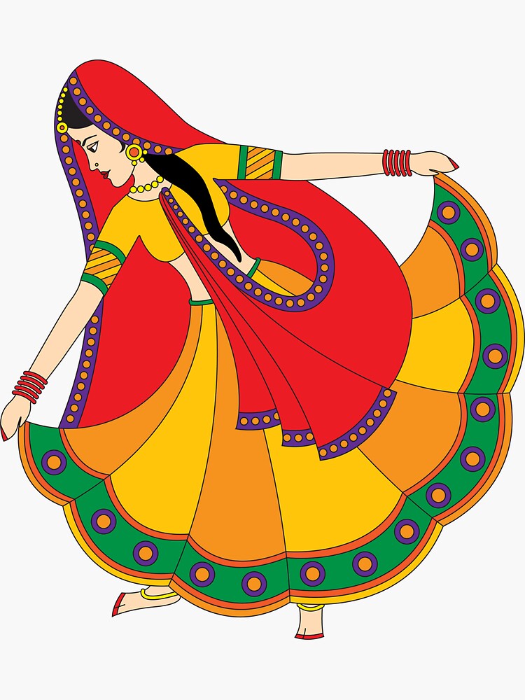 "Dancing Lady" Sticker for Sale by NeetiAgarwal | Redbubble