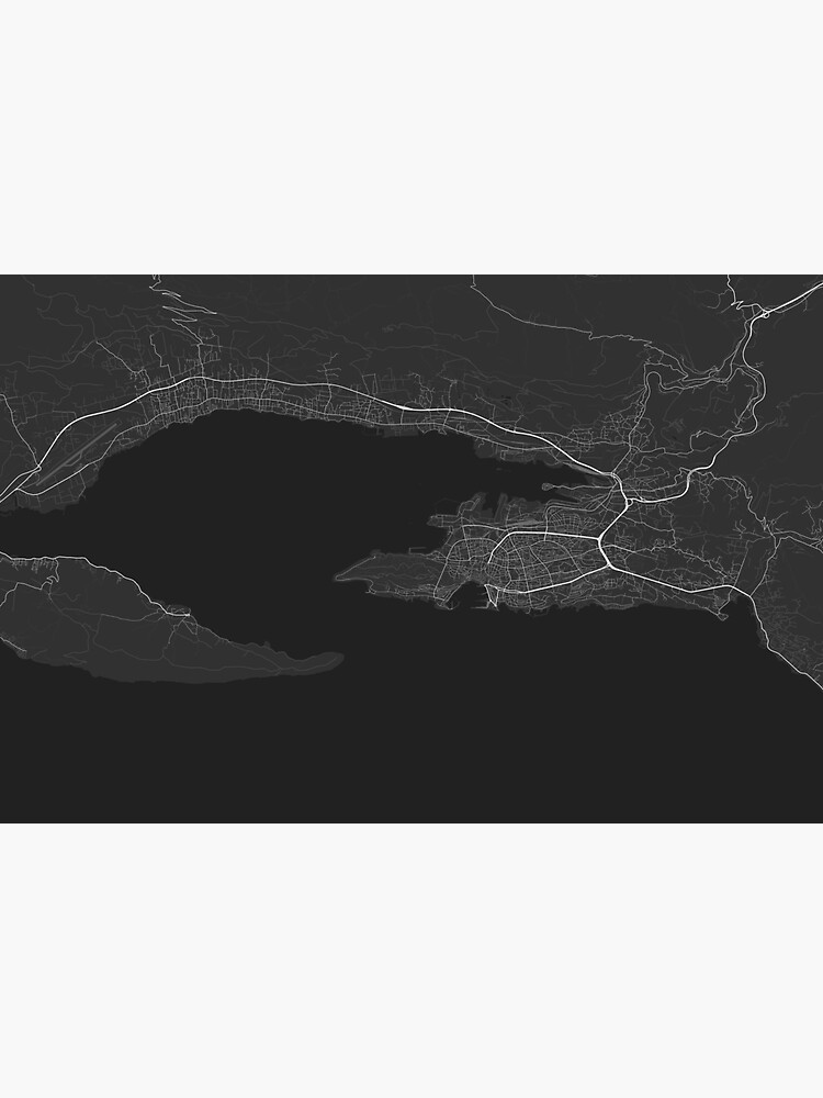 "Split, Croatia Map. (White on black)" Sticker by Graphical-Maps ...