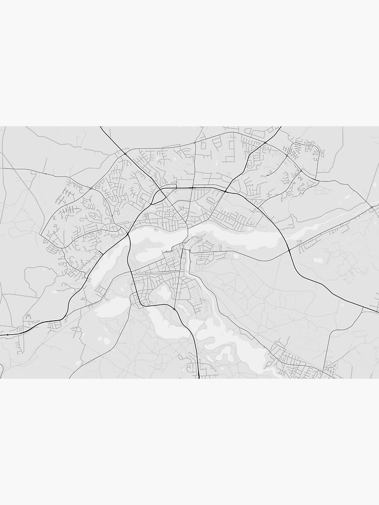 "Silkeborg, Denmark Map. (Black on white)" Sticker for Sale by ...
