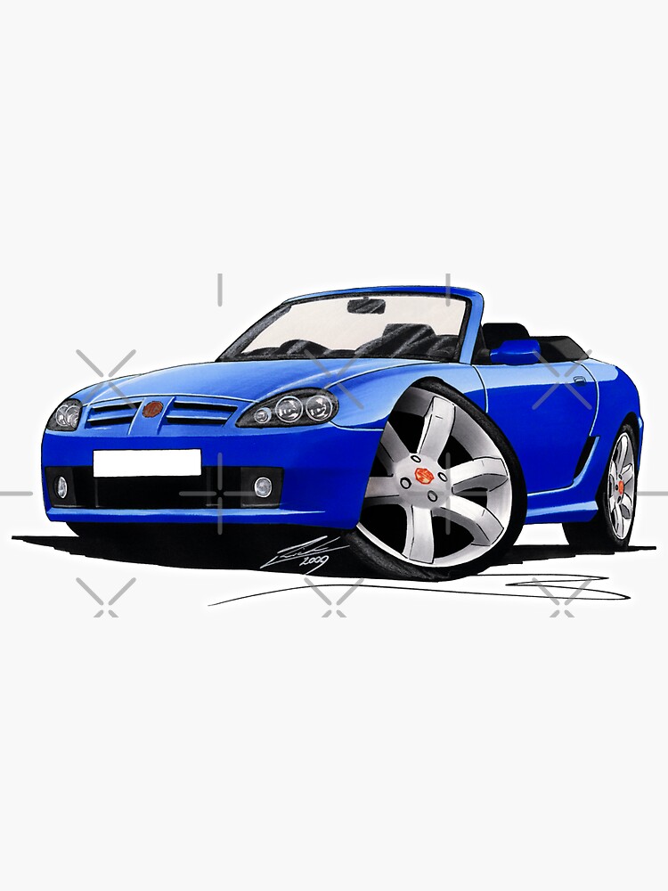 "MG TF Blue" Sticker for Sale by yeomanscarart | Redbubble
