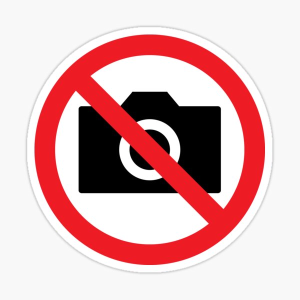 "no pictures plz" Sticker for Sale by brotherk | Redbubble